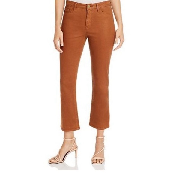 Frame Denim | Jeans | Frame Le Crop Mini Boot Coated Denim Pants Vicuna ...